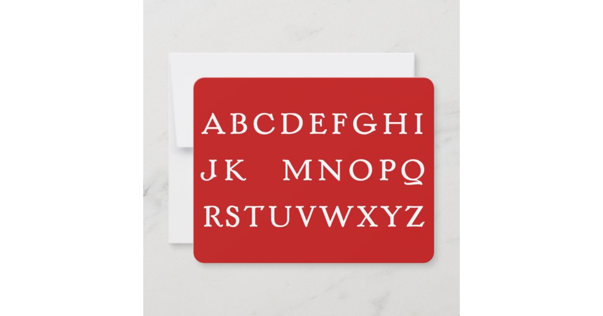 No L "Joke" Alphabet (Noel) Holiday Card | Zazzle