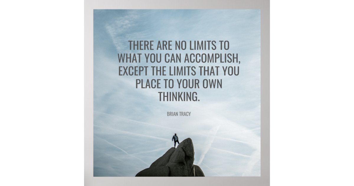 No Limits Inspiration Success Poster /Wall Decor | Zazzle