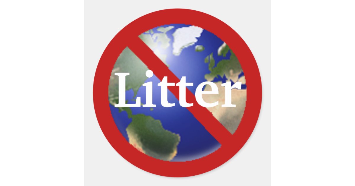 No Litter Allowed Sticker - Customized | Zazzle