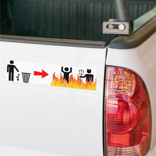 No Littering Bumper Sticker | Zazzle