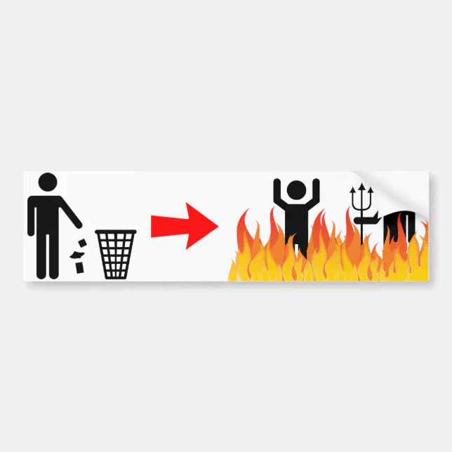 No Littering Bumper Sticker | Zazzle