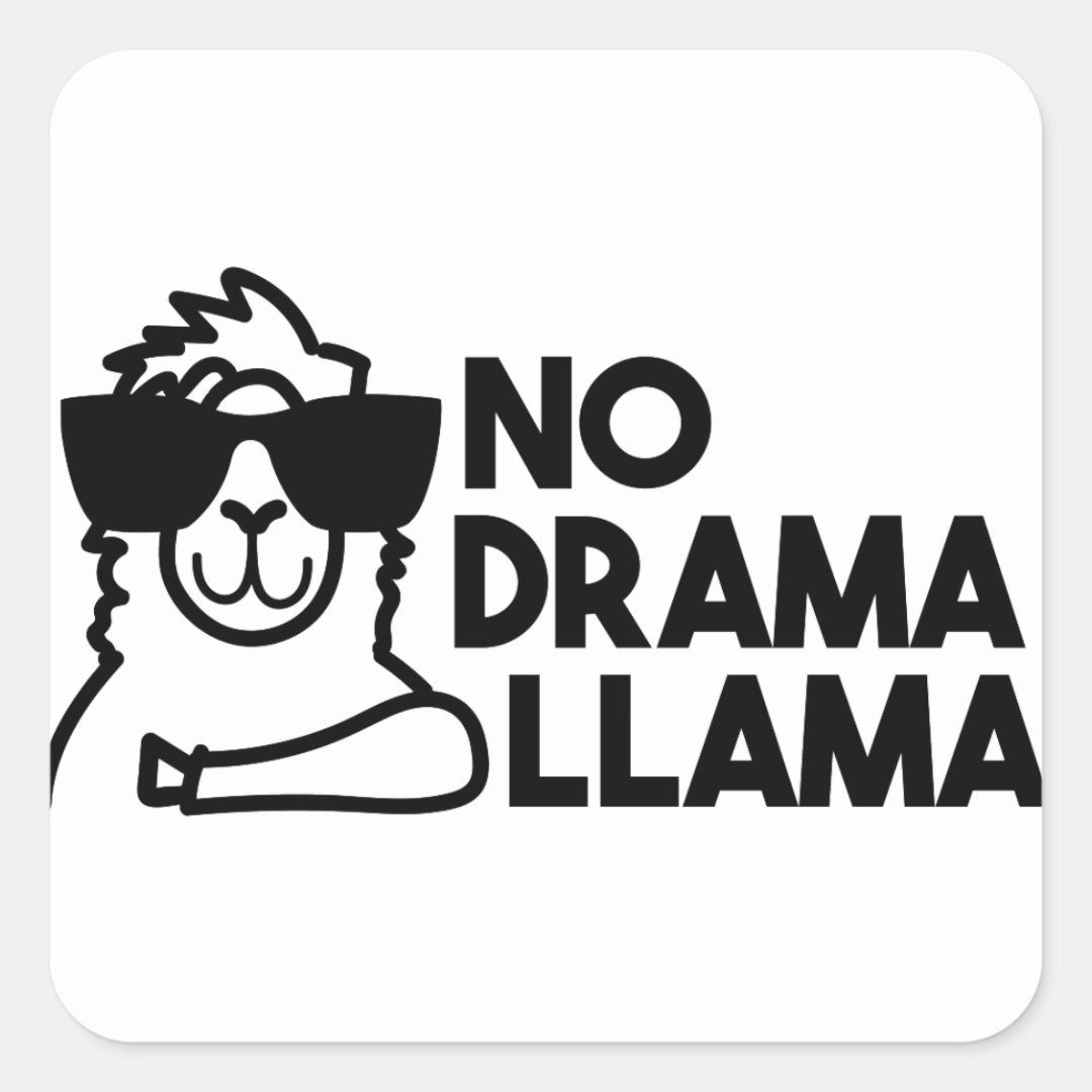 No Llama Drama Stickers | Zazzle