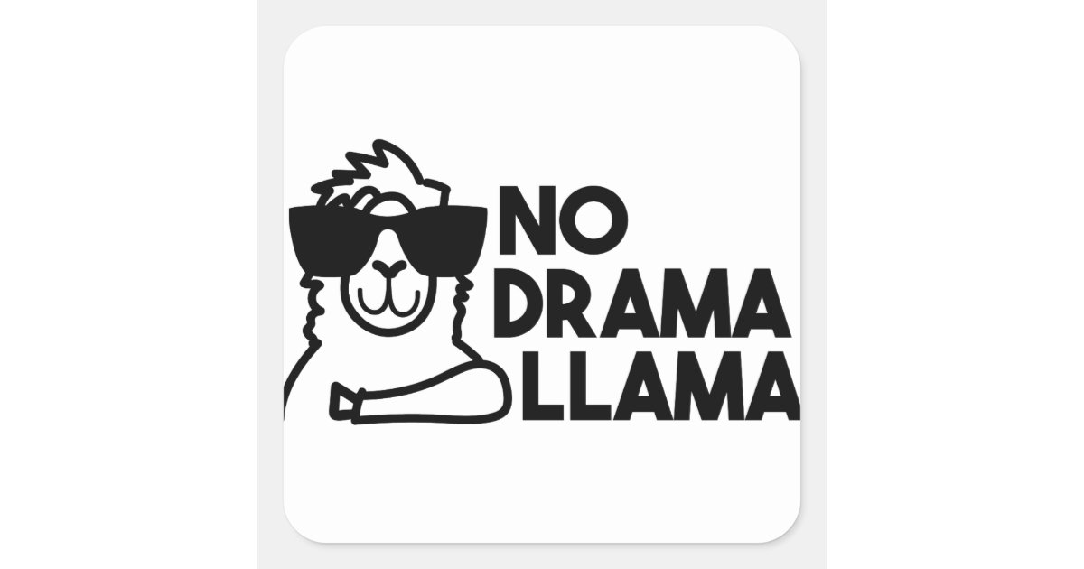 No Llama Drama Stickers | Zazzle
