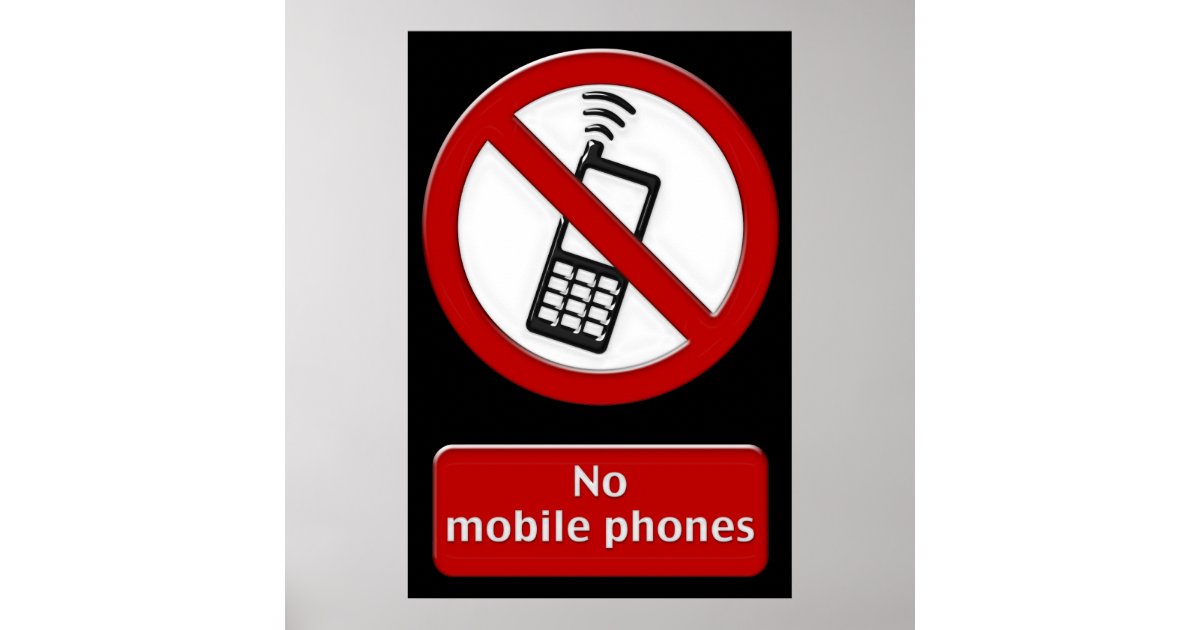 No Mobile Phone Poster | Zazzle