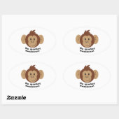 No Monkey Business Oval Sticker | Zazzle
