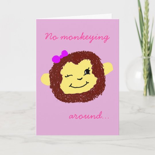 No Monkeying Around Monkey Get Well Soon Card | Zazzle.com