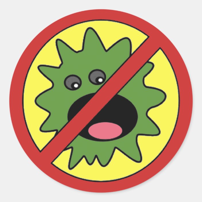 No Monsters Sign Classic Round Sticker | Zazzle.com
