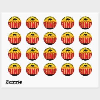 No More RINO's Classic Round Sticker | Zazzle
