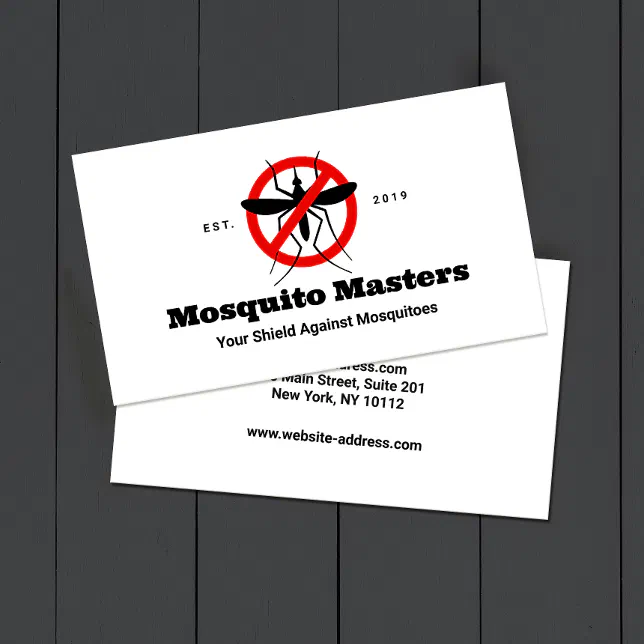 No Mosquito Pest Control Icon Business Card | Zazzle