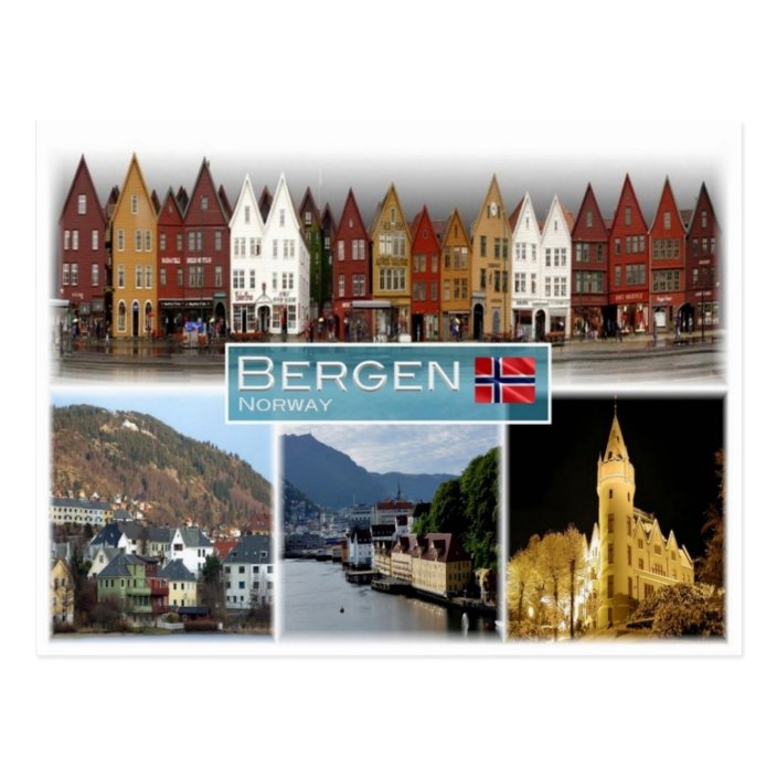 NO Norway - Bergen - Postcard | Zazzle.com
