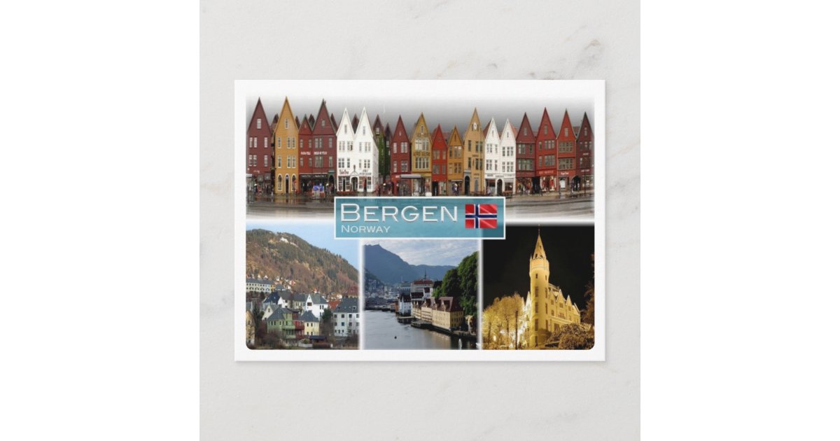 NO Norway - Bergen - Postcard | Zazzle
