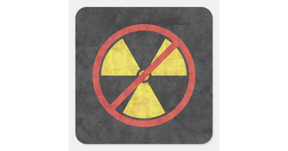 No Nukes Radiation Symbol Sticker | Zazzle