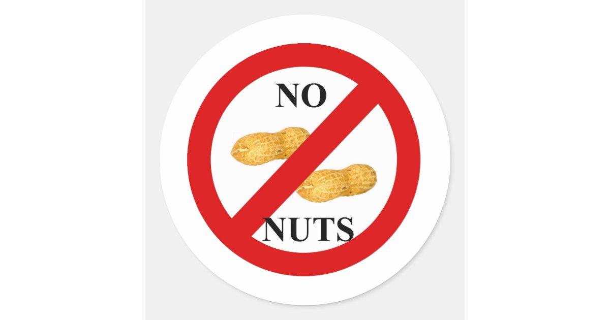 No nuts classic round sticker | Zazzle