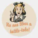 No One Likes a Tattle Tale Classic Round Sticker | Zazzle