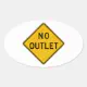 No Outlet, Traffic Warning Sign, USA Oval Sticker | Zazzle