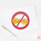 No Peanuts Food Allergy Alert Stickers | Zazzle