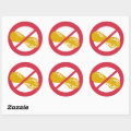 No Peanuts Food Allergy Alert Stickers | Zazzle