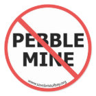 No Pebble Mine Sticker | Zazzle