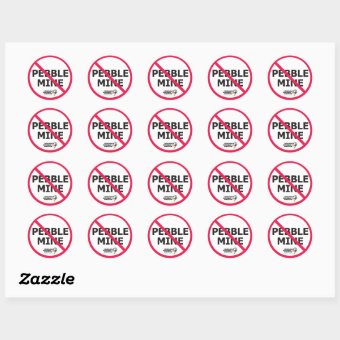 No Pebble Sticker | Zazzle