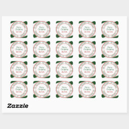 No Peeking Christmas Gift Square Sticker | Zazzle