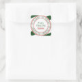 No Peeking Christmas Gift Square Sticker | Zazzle