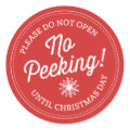 No Peeking! Christmas Stickers | Zazzle