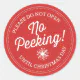 No Peeking! Christmas Stickers | Zazzle