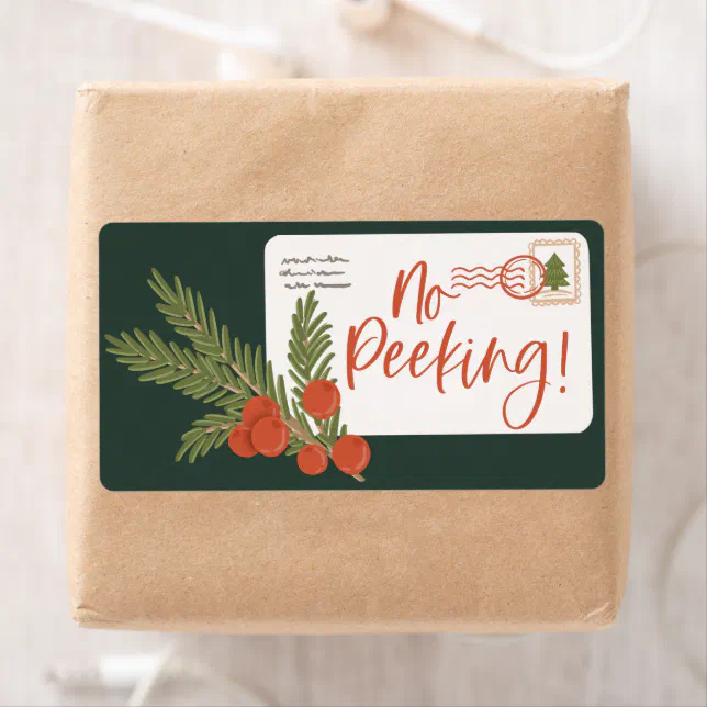No Peeking Special Delivery Postage Envelope Label | Zazzle