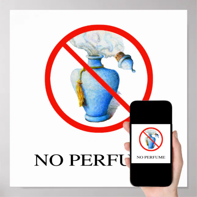 No Perfume Sign, Hand Drawn Poster | Zazzle