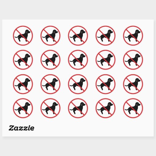 No Pets Allowed Classic Round Sticker | Zazzle