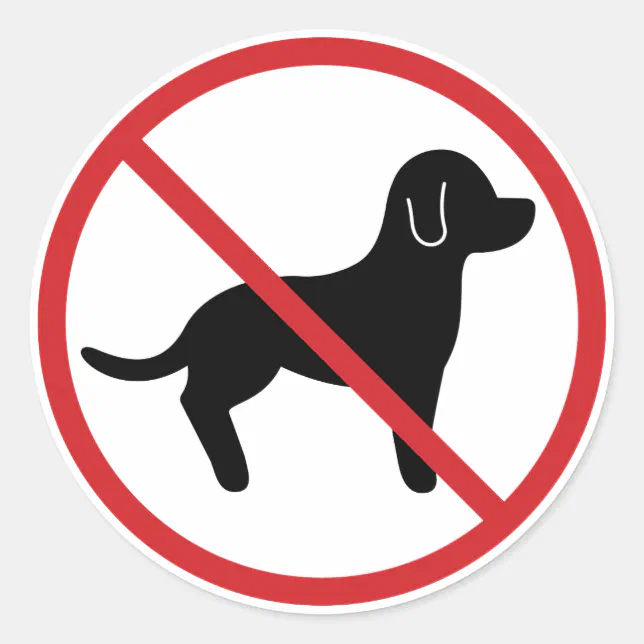 No Pets Allowed Classic Round Sticker | Zazzle
