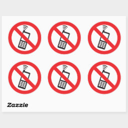 No Phone Allowed Classic Round Sticker | Zazzle