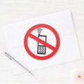 No Phone Allowed Classic Round Sticker | Zazzle