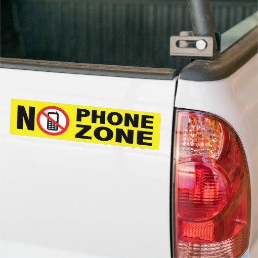 No Phone Zone Bumper Sticker | Zazzle