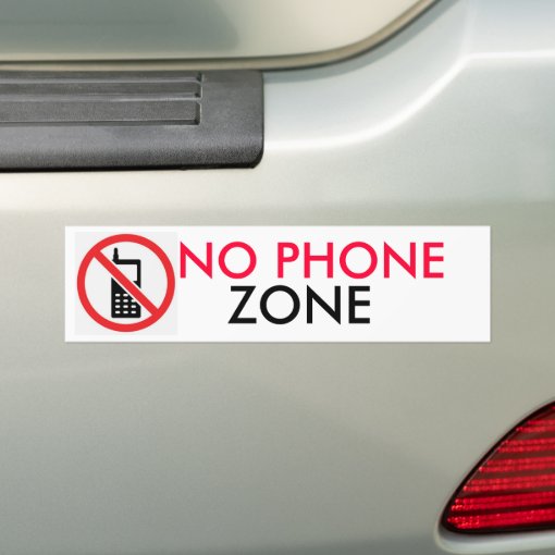 NO PHONE ZONE BUMPER STICKER | Zazzle