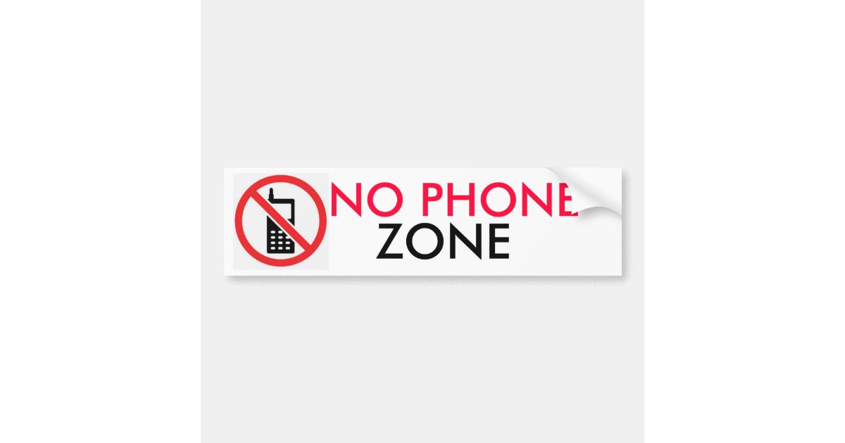 NO PHONE ZONE BUMPER STICKER | Zazzle