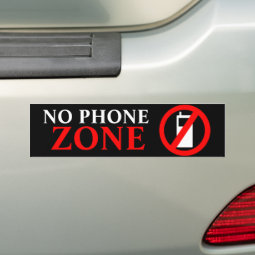 No Phone Zone Bumper Sticker | Zazzle