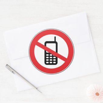 No phones cellphones allowed Stickers | Zazzle