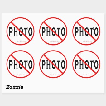 No Photo-3 inch Stickers-Sheet of 6 Classic Round Sticker | Zazzle