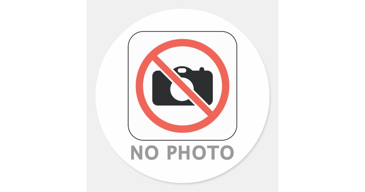 No Photo Classic Round Sticker | Zazzle