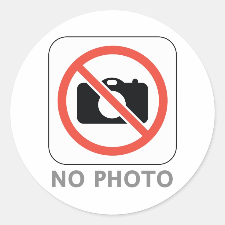 No Photo Classic Round Sticker | Zazzle
