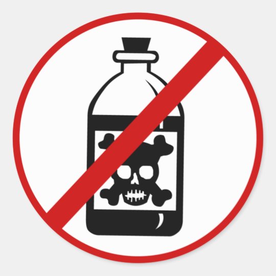 no-poison classic round sticker | Zazzle.com