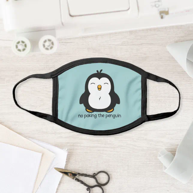 No Poking The Penguin Face Mask | Zazzle