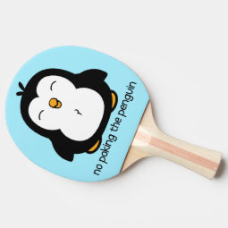 No Poking The Penguin Ping Pong Paddle | Zazzle