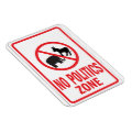 No Politics Zone warning sign Magnet | Zazzle