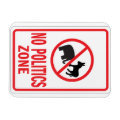 No Politics Zone warning sign Magnet | Zazzle