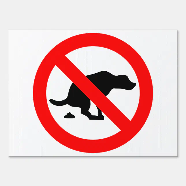 No Poop Yard Sign | Zazzle