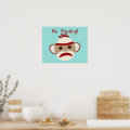 No Pouting Meme Sock Monkey Baby Nursery Poster | Zazzle
