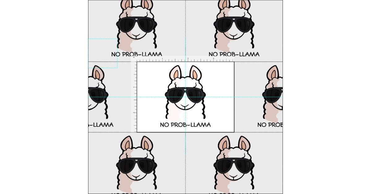 No Prob-Llama Fabric | Zazzle
