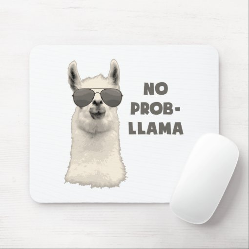 No Problem Llama Mouse Pad | Zazzle